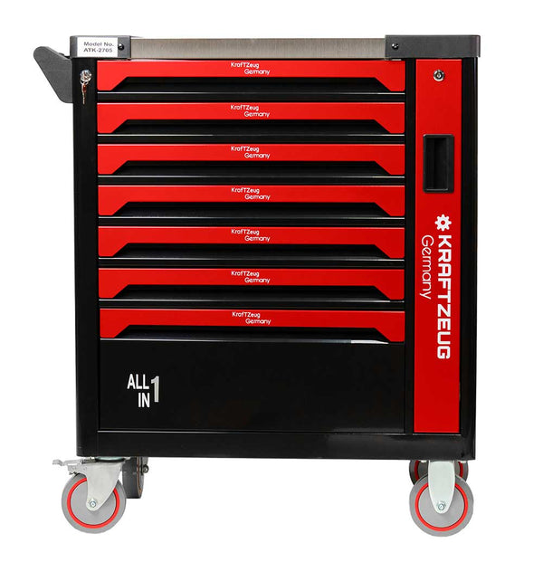 251 Piece Tool Cabinet, Red Tool Chest with 7 Drawer Tool Chest – Kraftzeug